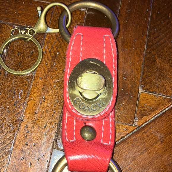 Coach | Accessories | Coach Vintage Red Leather With Gold Hardware Key ...